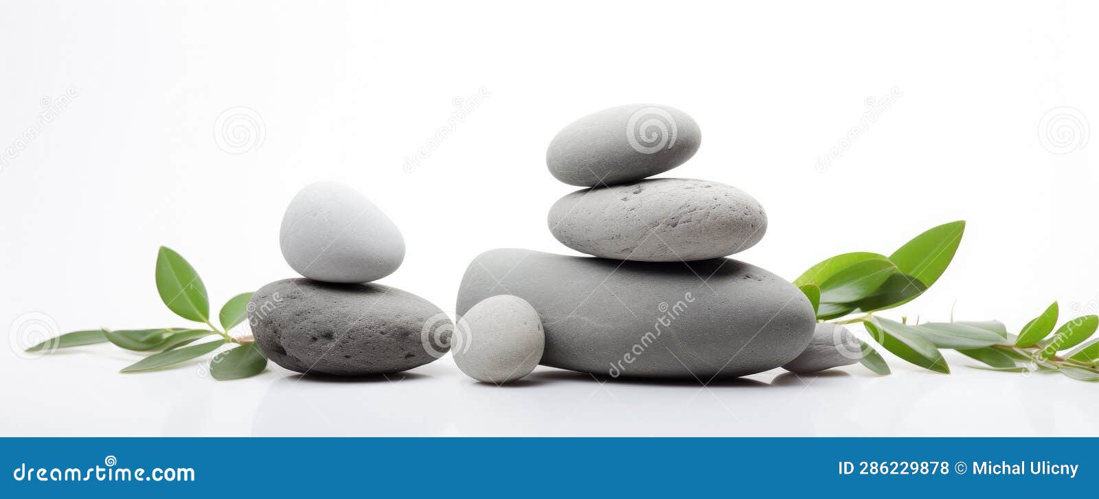 Spa Stones on White Background Stock Illustration - Illustration of ...