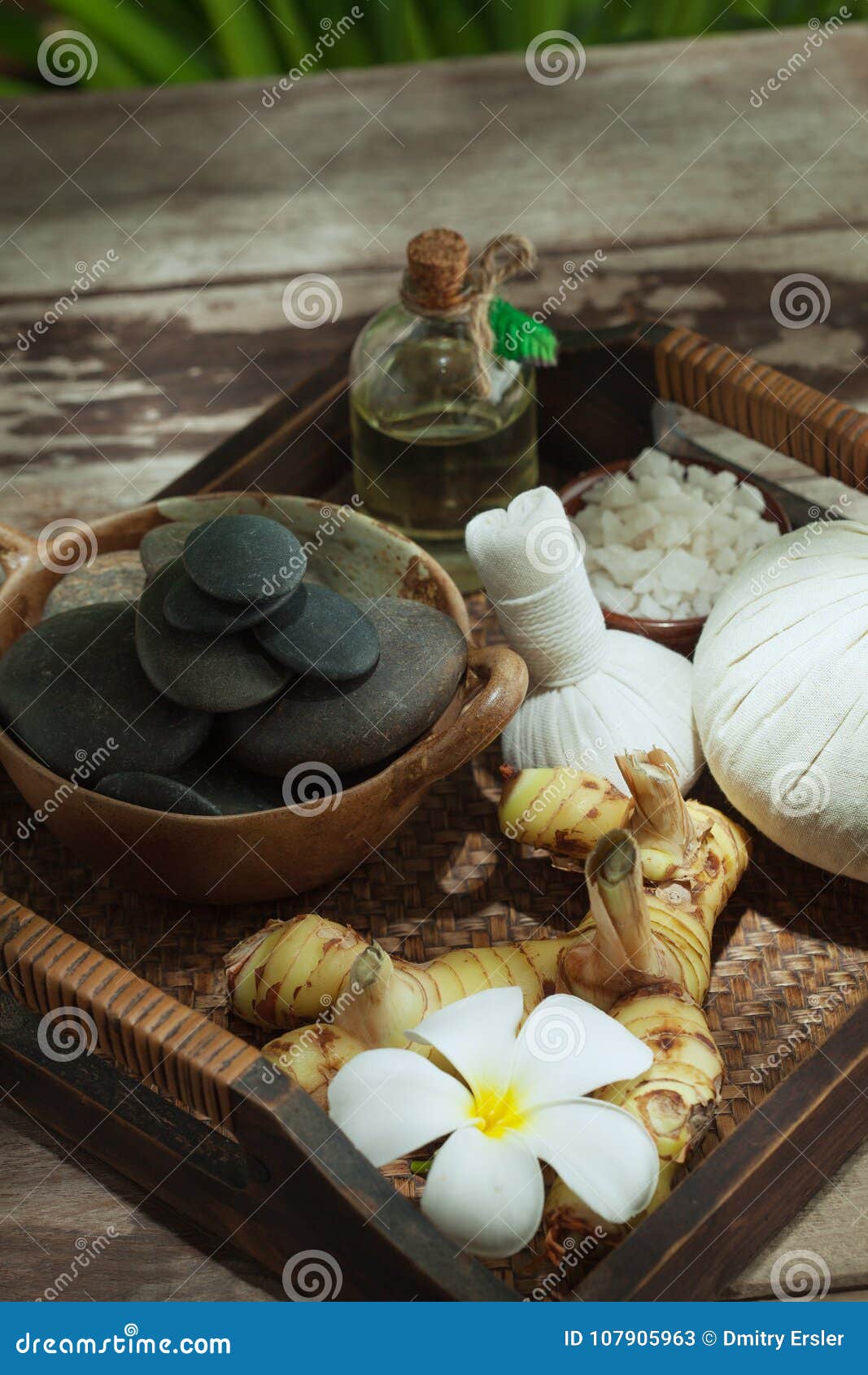 Spa stuff stock image. Image of rock, plumeria, freshness - 107905963