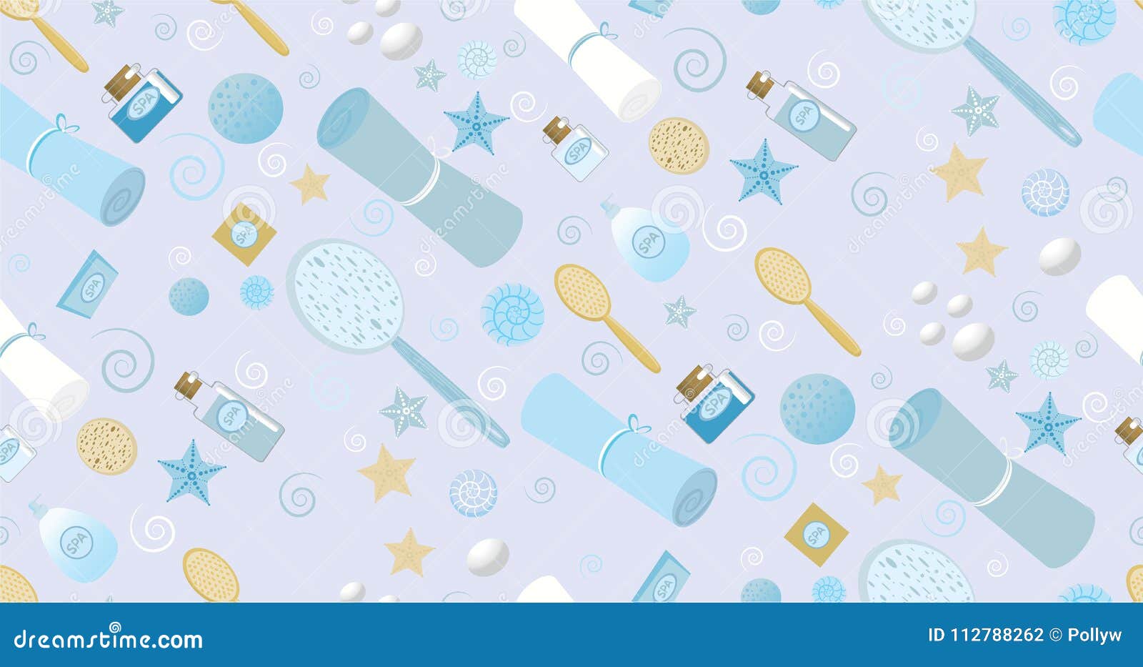 Spa Pattern Seamless Violet Blue Stock Vector - Illustration of luxury ...