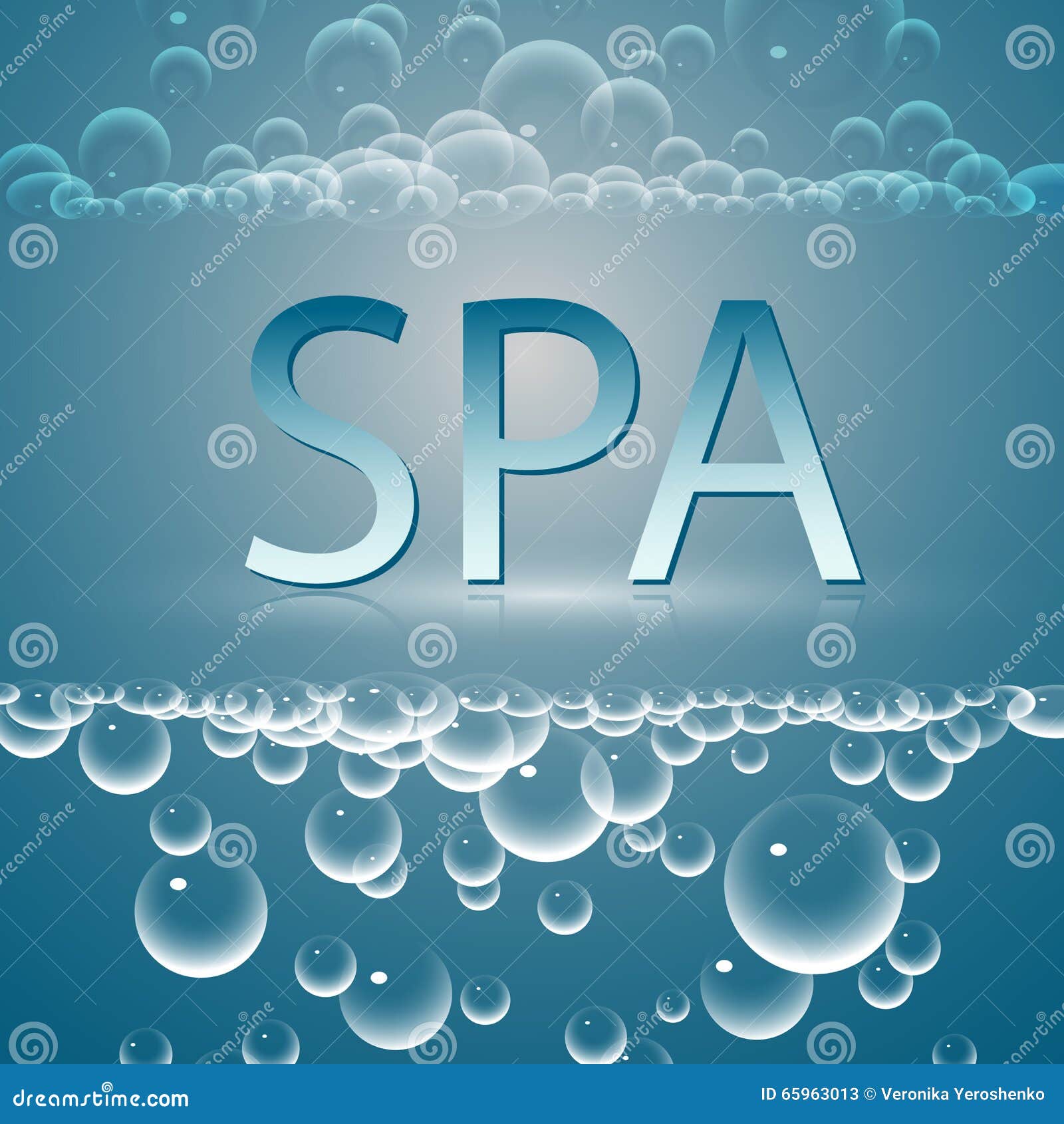 Spa Theme Vector Illustration with Light Transparent Drops. Stock ...
