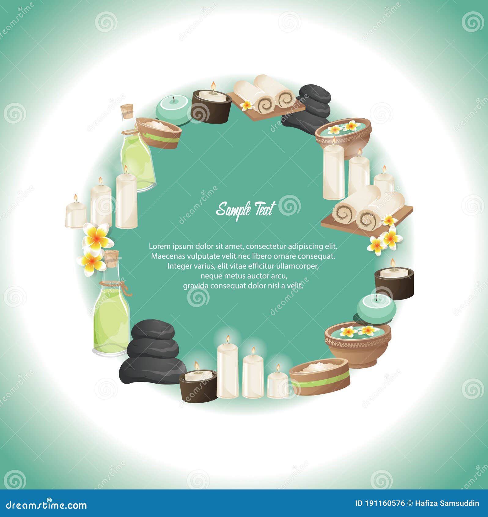 Spa Themed Template. Vector Illustration Decorative Design Stock Vector ...