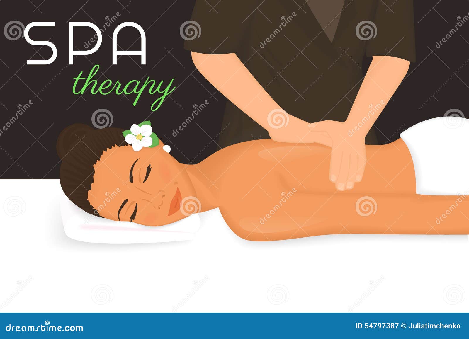 Spa therapy stock vector. Illustration of healthy, body - 54797387