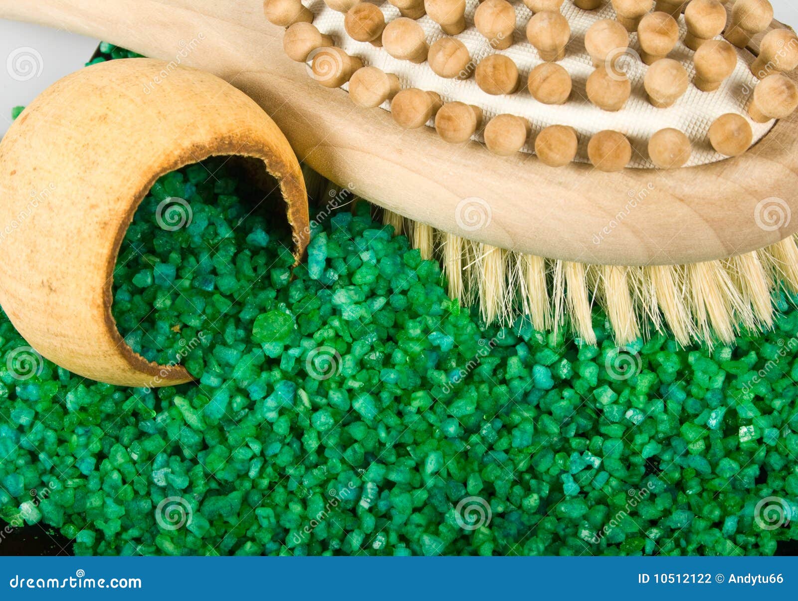 Spa tools with bath salt stock photo. Image of beauty - 10512122