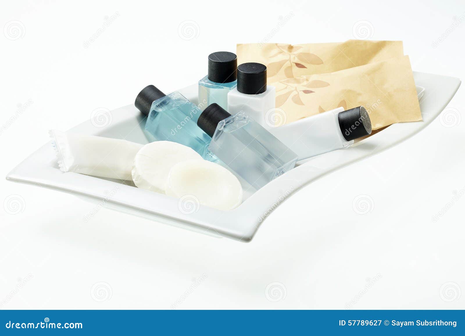 Spa Treatment Collection on White Tray Stock Image - Image of treatment ...