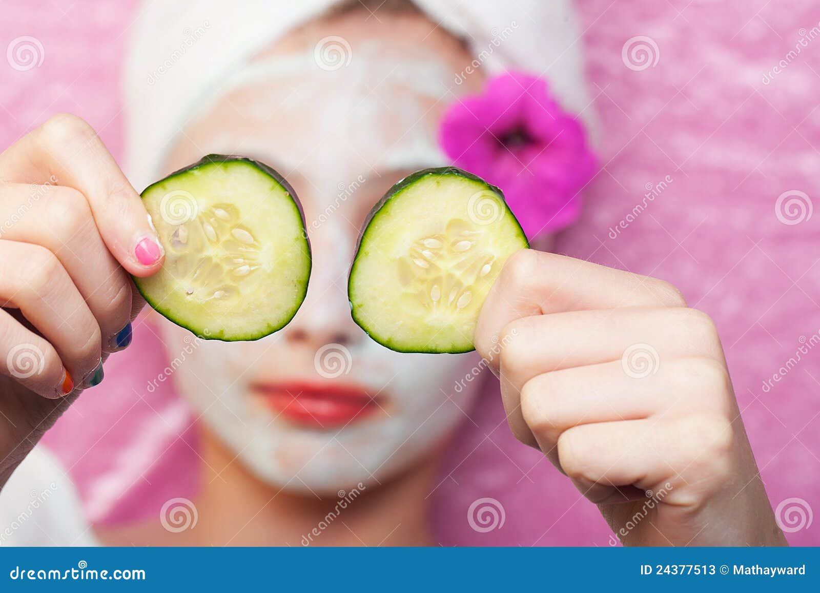 Spa Treatment with Cucumbers Stock Image - Image of clean, care: 24377513
