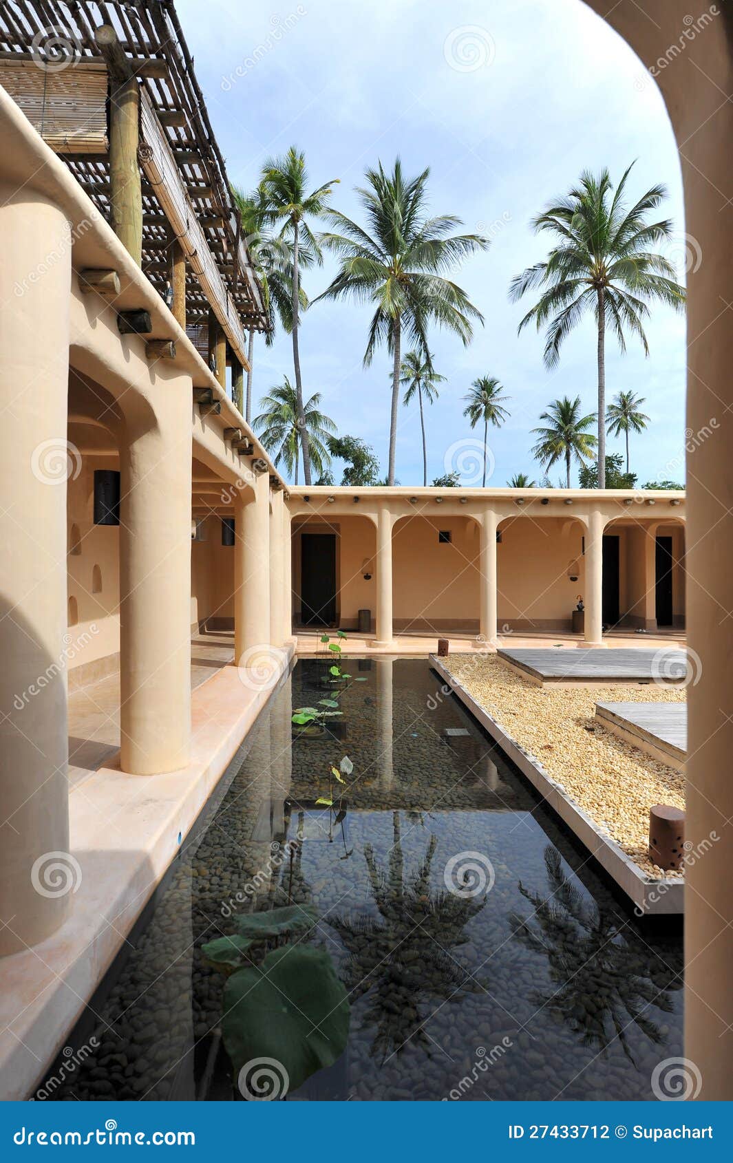 Spa Village, Minimalist Indian Spa Stock Photo - Image of outdoor, room ...