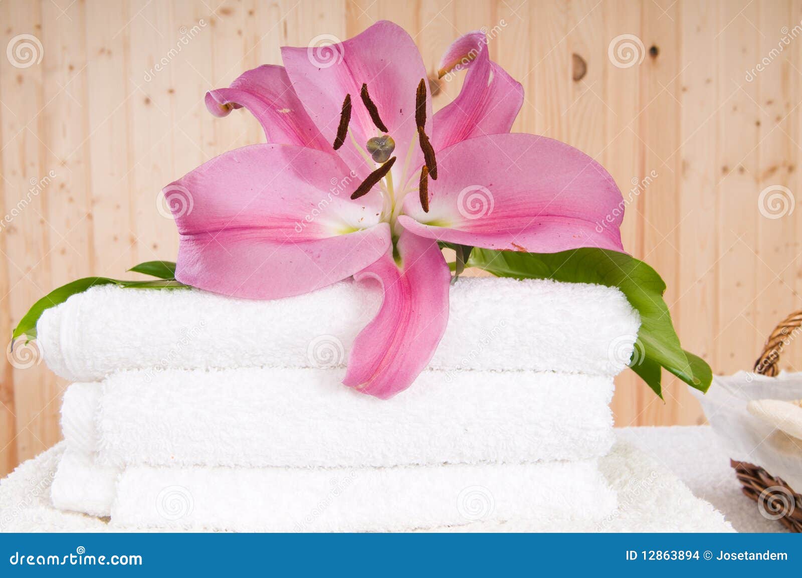 Spa and Wellness Flower and Towels Stock Photo - Image of natural ...