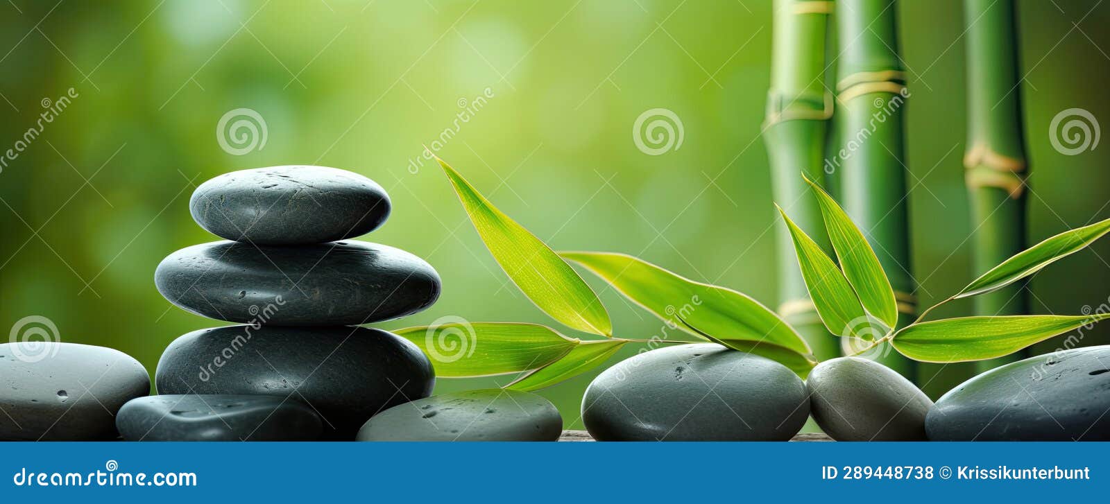 Spa Wellness Wallpaper with Stones and Bamboo Stock Illustration ...