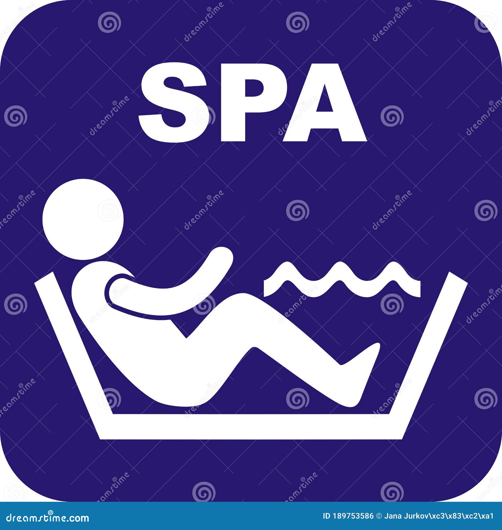 SPA, Blue Frame, Symbol, Eps. Stock Vector - Illustration of concept ...