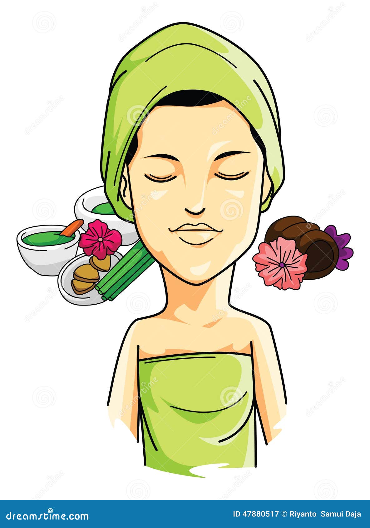 Spa woman stock vector. Illustration of woman, salon - 47880517