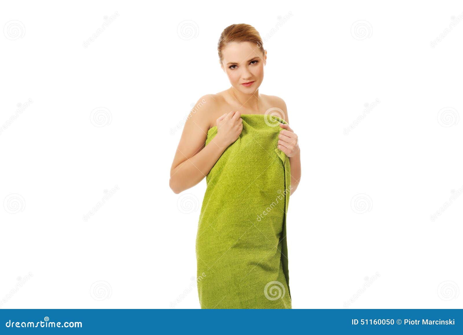 Spa Woman Wrapped in Towel. Stock Photo - Image of vitality, happy ...