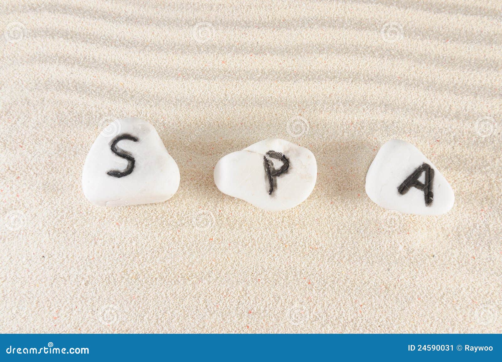 SPA word stock image. Image of sand, stone, cobblestone - 24590031