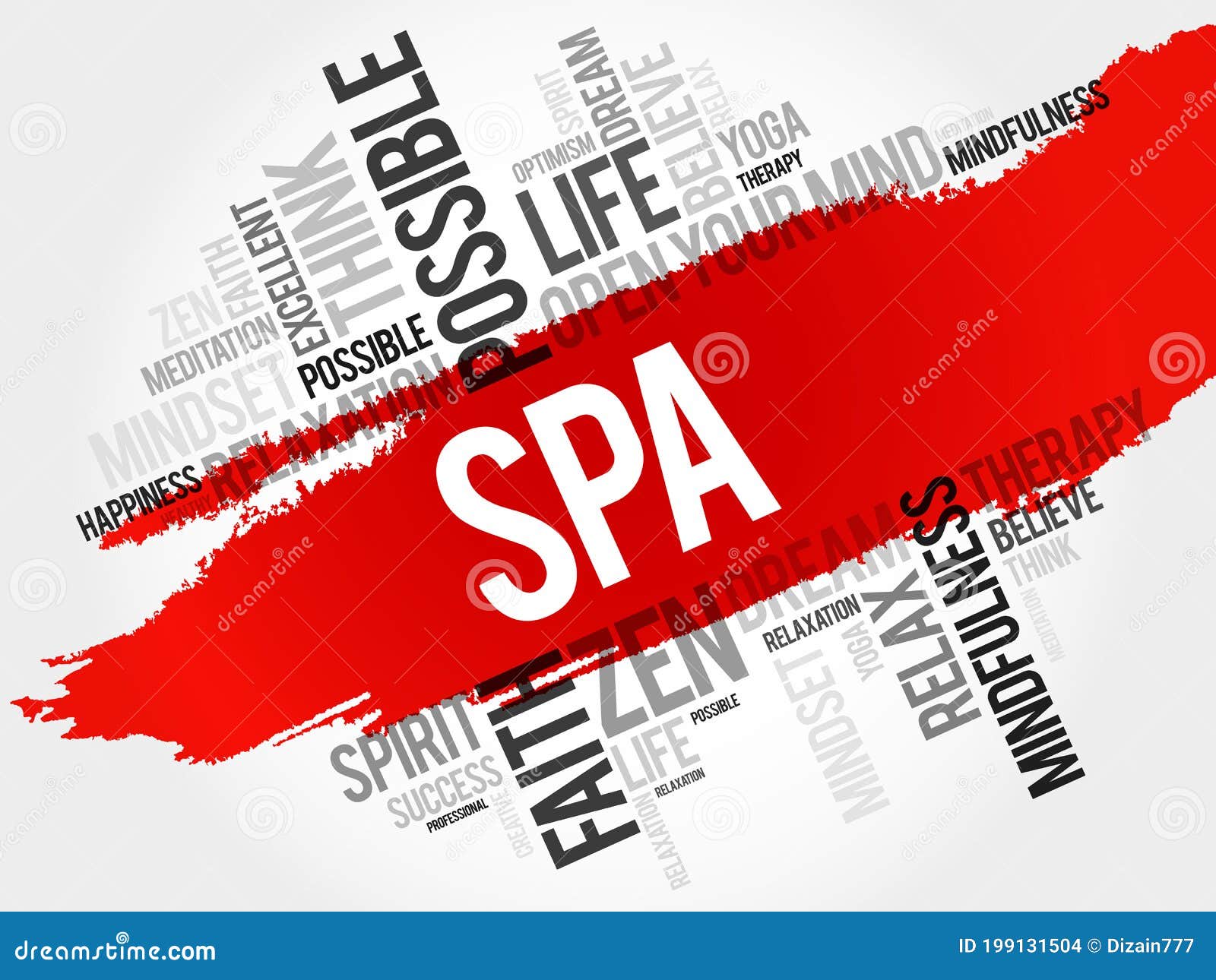 SPA word cloud collage stock illustration. Illustration of care - 199131504