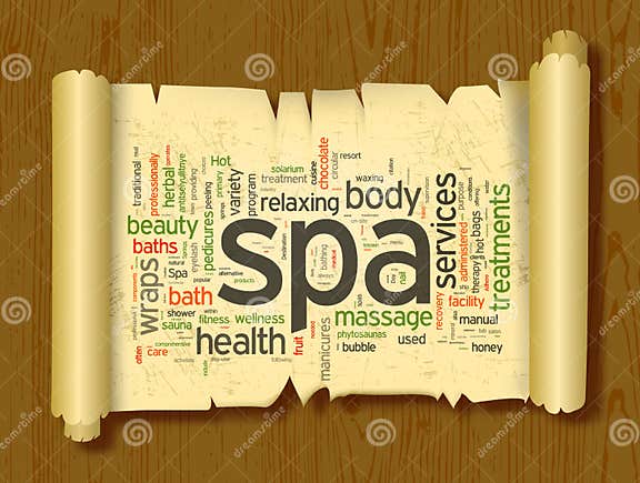 Spa Word Cloud Vector Illustration Stock Vector - Illustration of ...