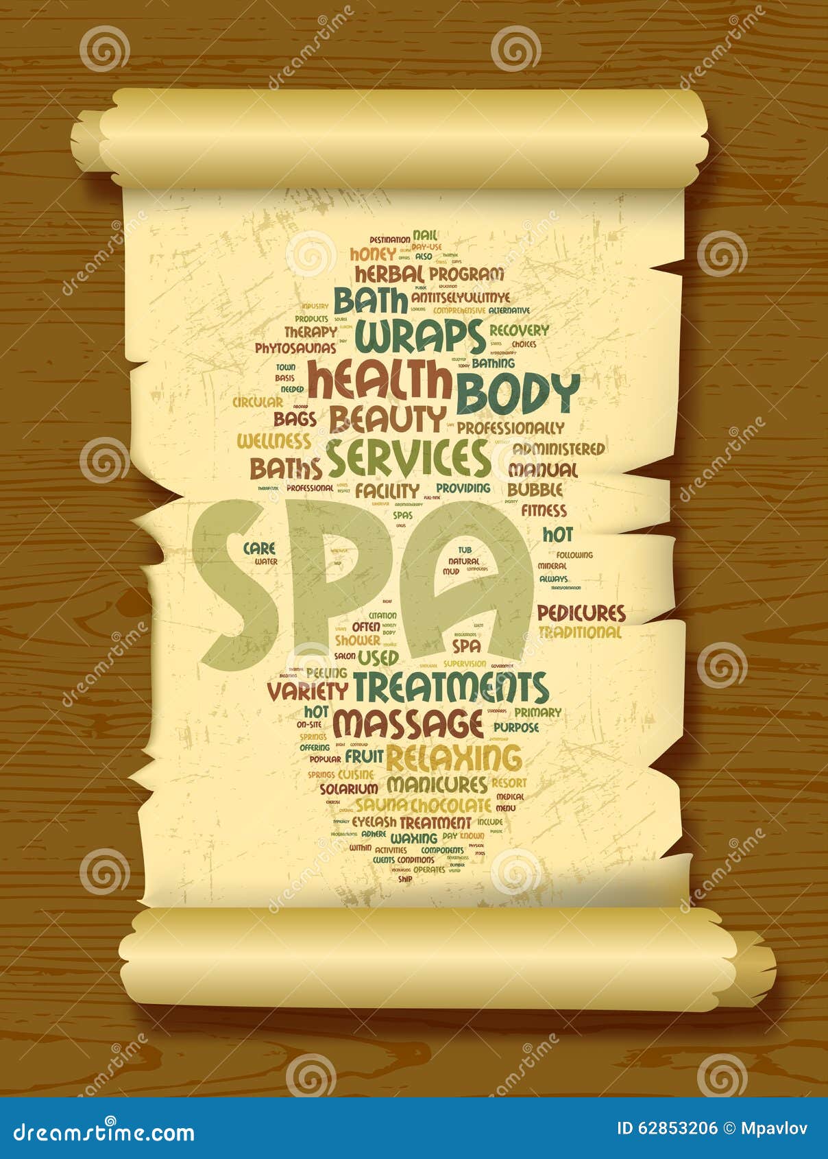 Spa Word Cloud Vector Illustration Stock Vector - Illustration of body ...