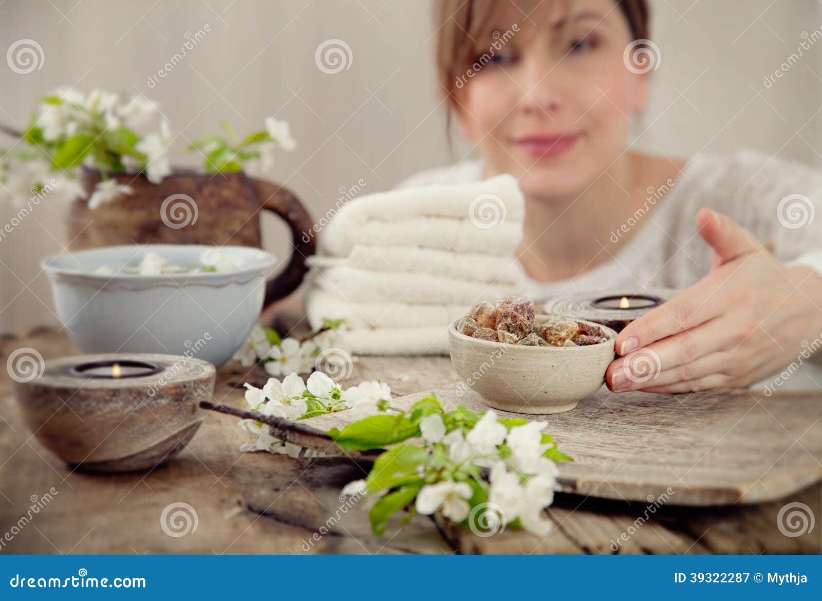 Spa worker stock image. Image of health, hand, flower - 39322287