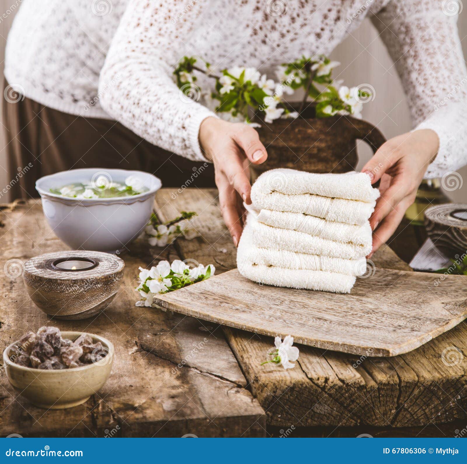 Spa worker stock photo. Image of preparation, caucasian - 67806306