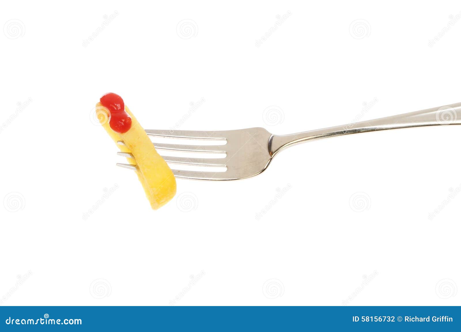 Spaander op vork stock foto. Image of spaander, voedsel - 58156732