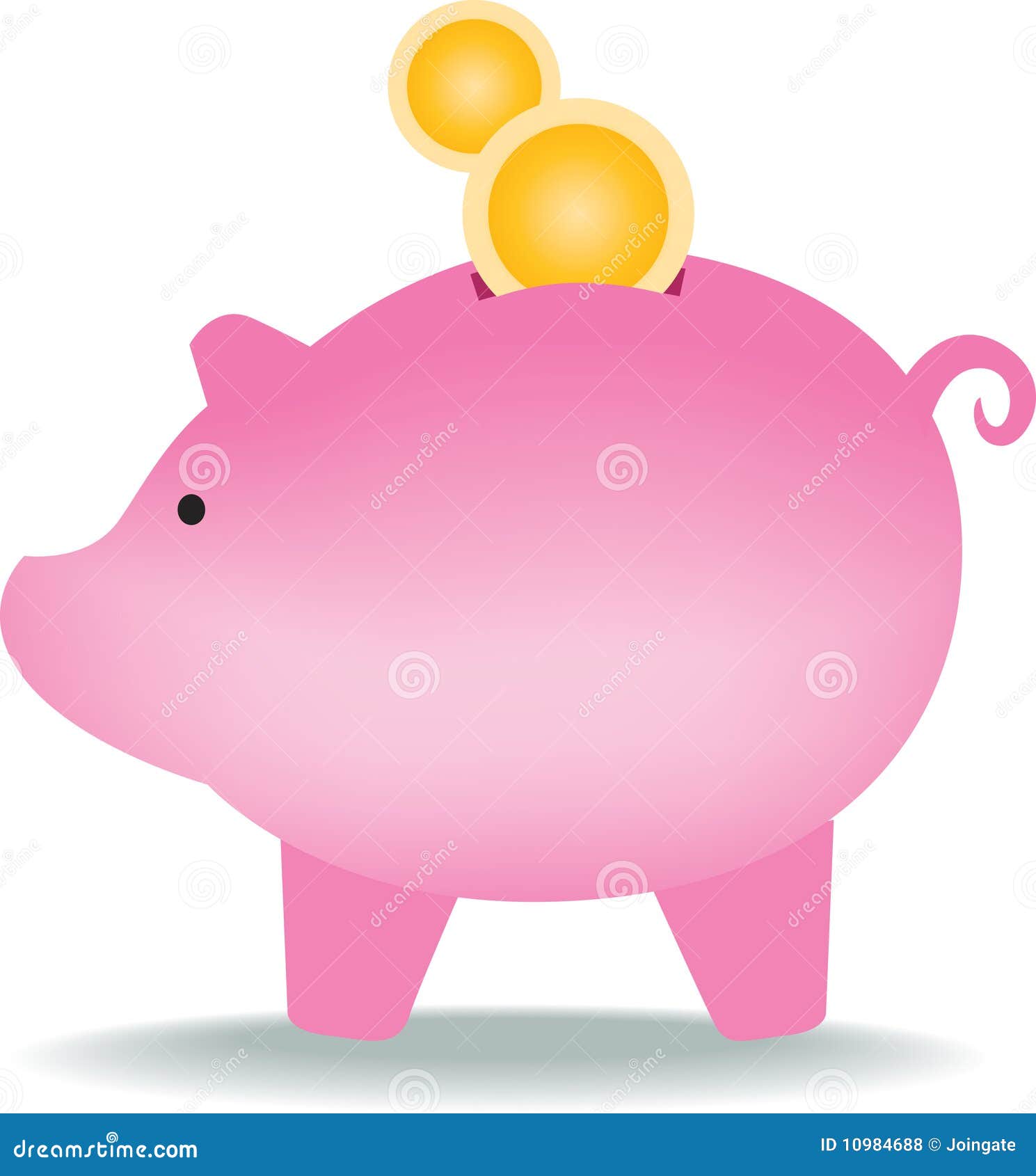 Spaarvarken vector illustratie. Illustration of sparen - 10984688