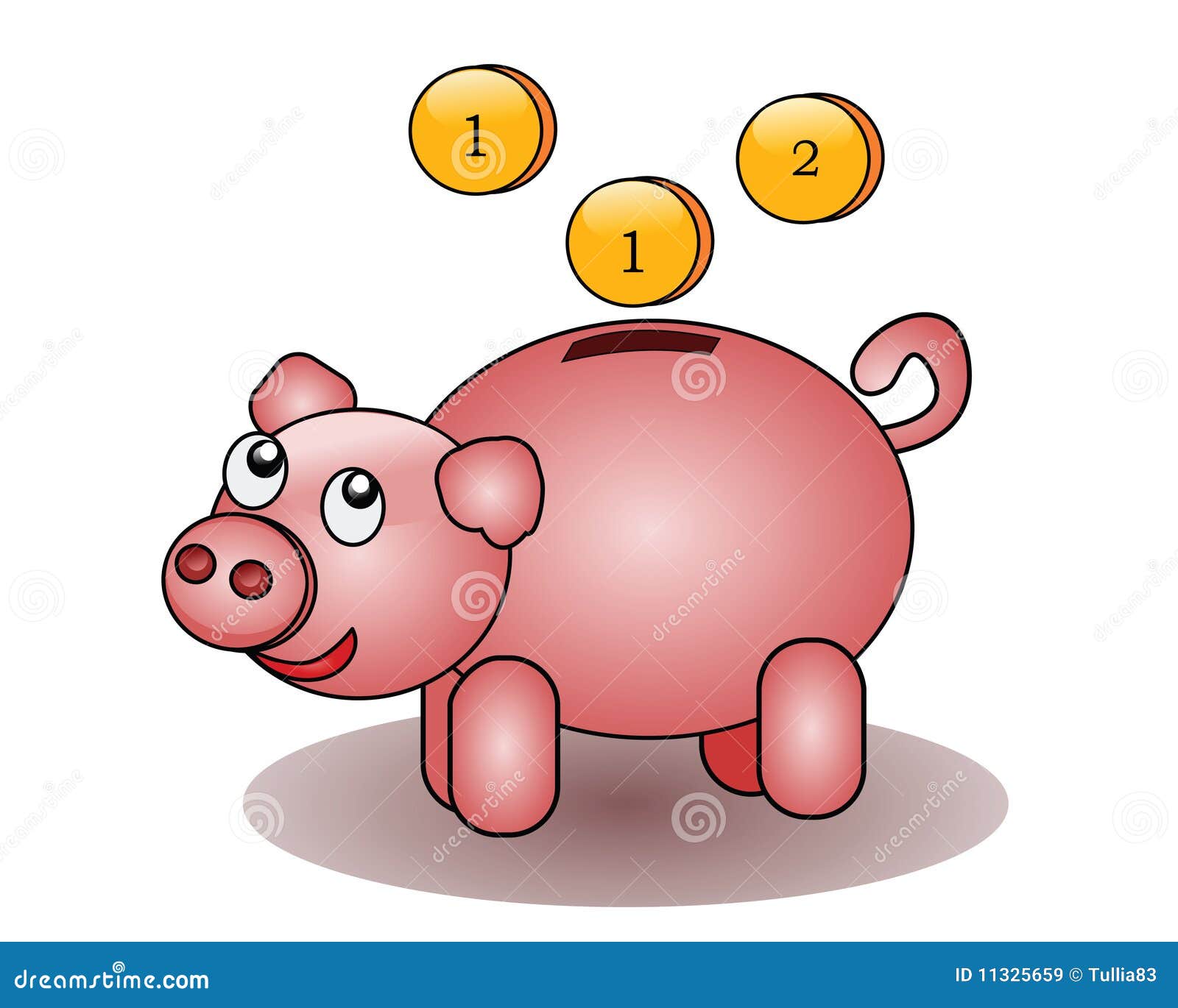 Spaarvarken vector illustratie. Illustration of financiën - 11325659