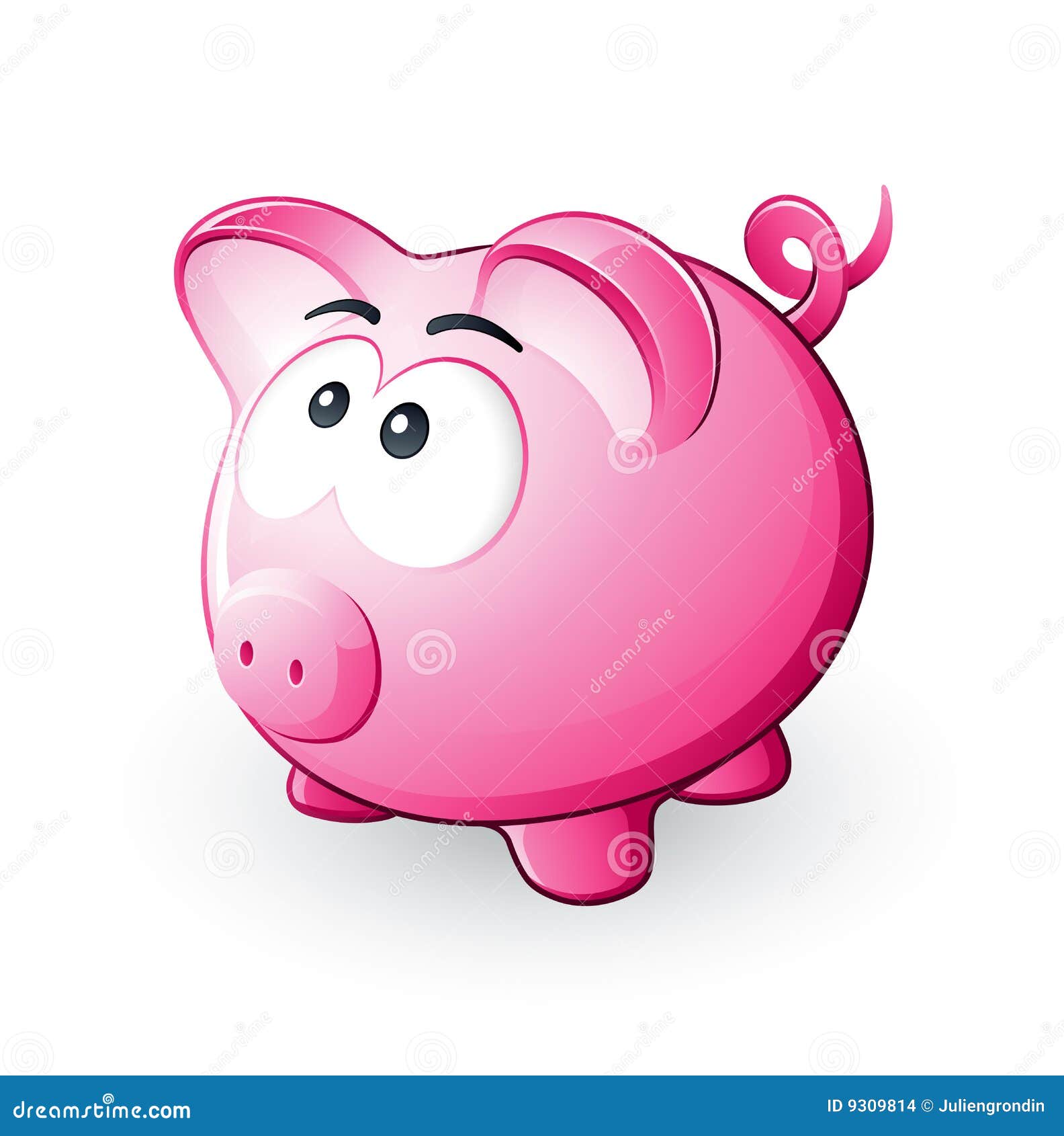 Spaarvarken vector illustratie. Illustration of geïsoleerd - 9309814