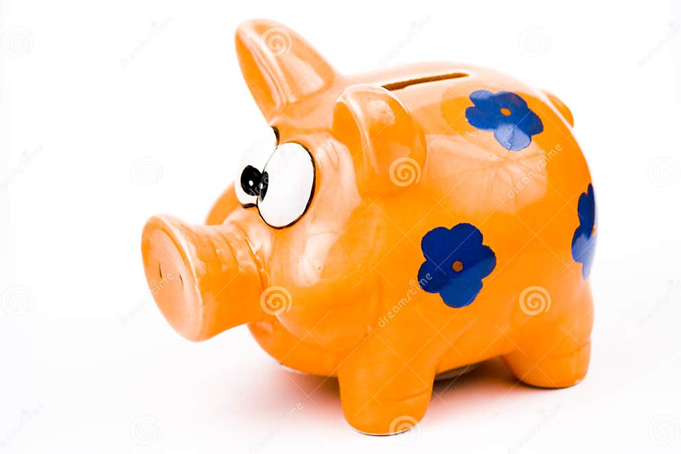 Spaarvarken of Spaarpot stock afbeelding. Image of doos - 4853719