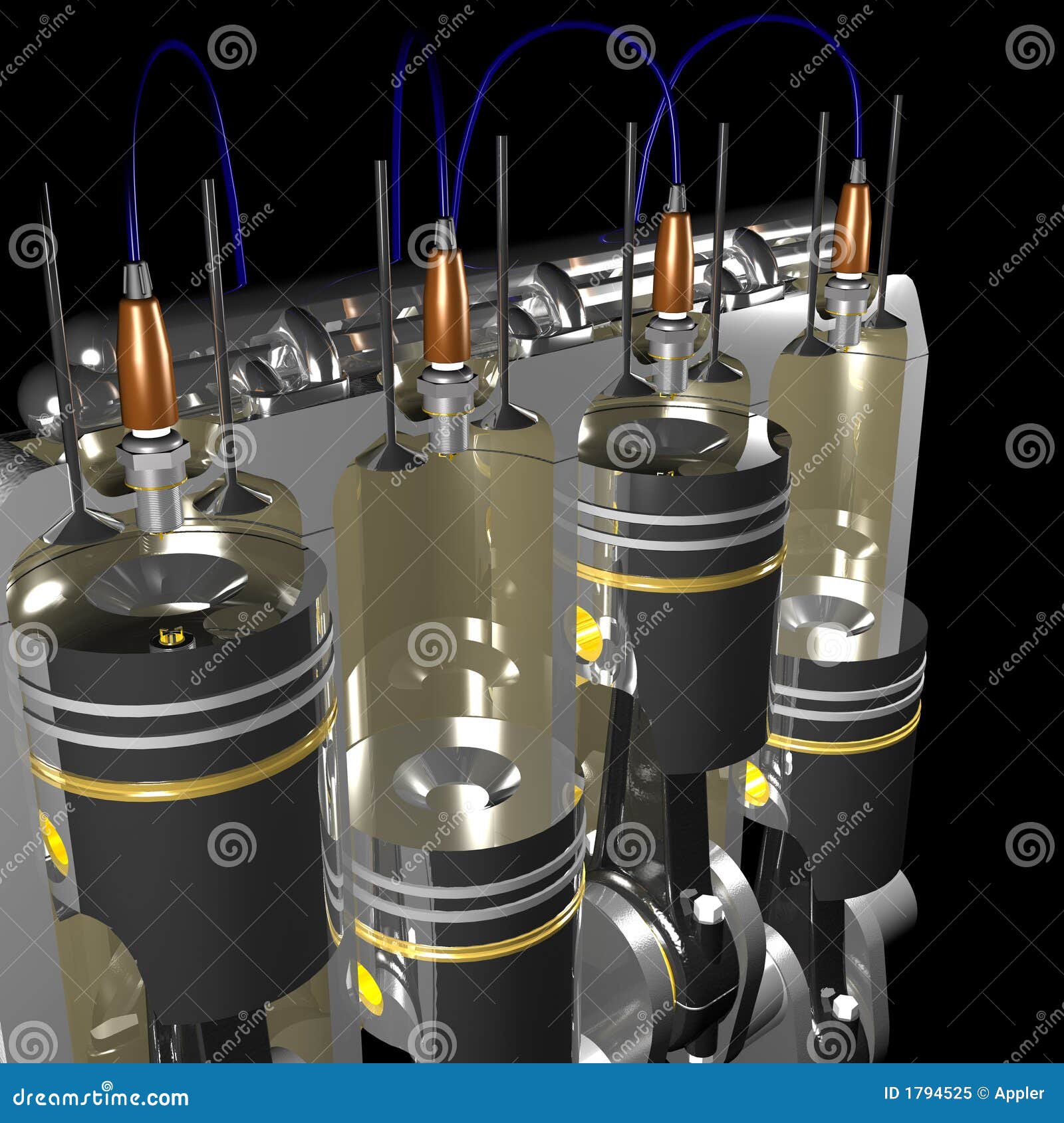Spaccato del motore illustrazione di stock. Illustrazione di denti ...