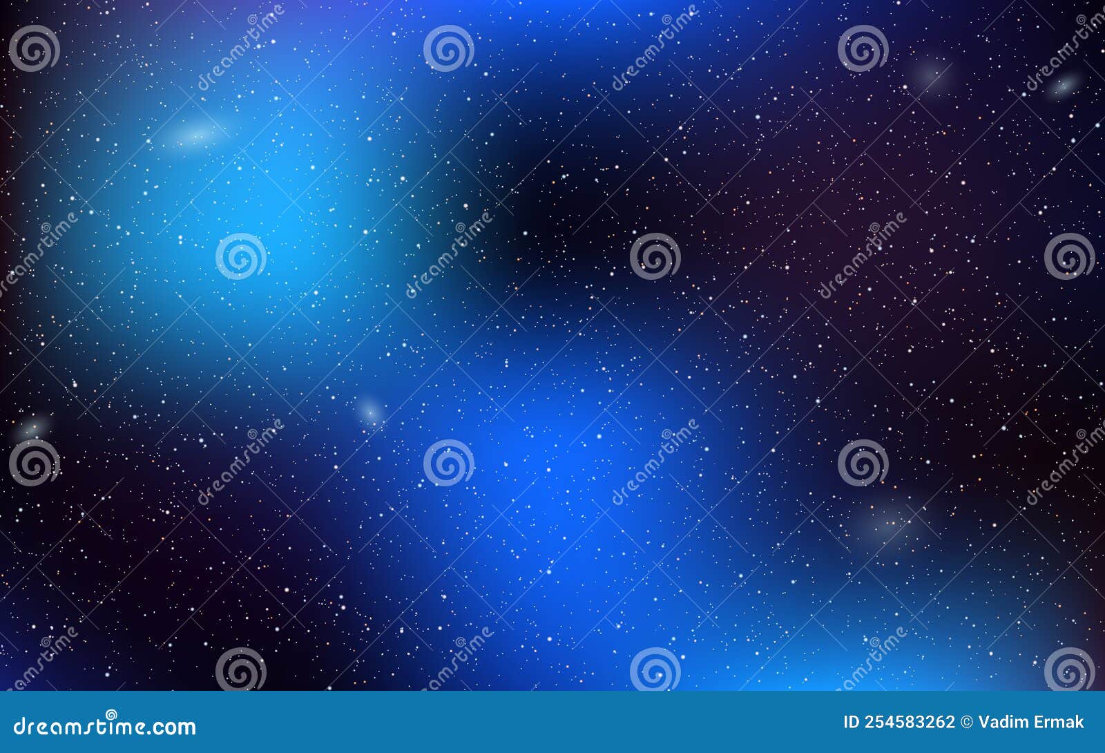 Night Sky Realistic Vector Background Stock Vector - Illustration of ...