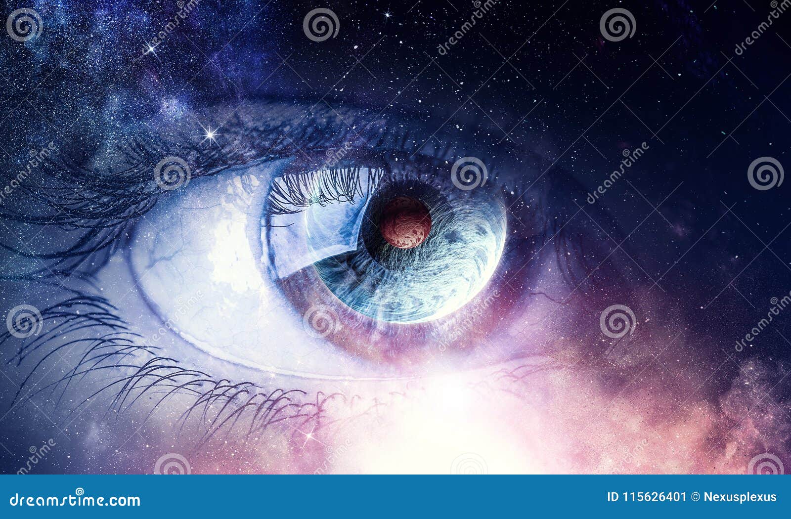 Space abstract backdrop stock image. Image of eyeball - 115626401