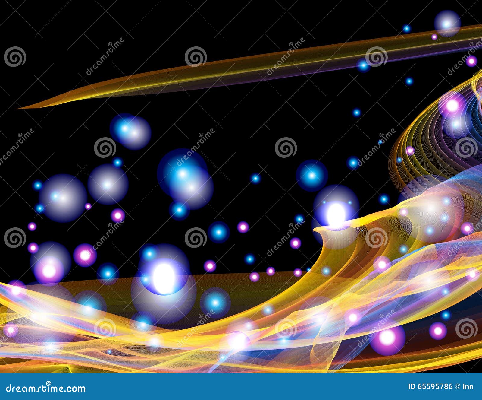 Space Abstract Fantasy Bright Sparkle Background Stock Illustration ...