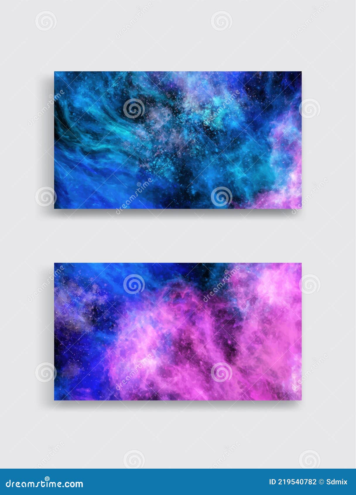 Space Abstract Galaxy Banners Set. Vector Design. Stock Vector ...