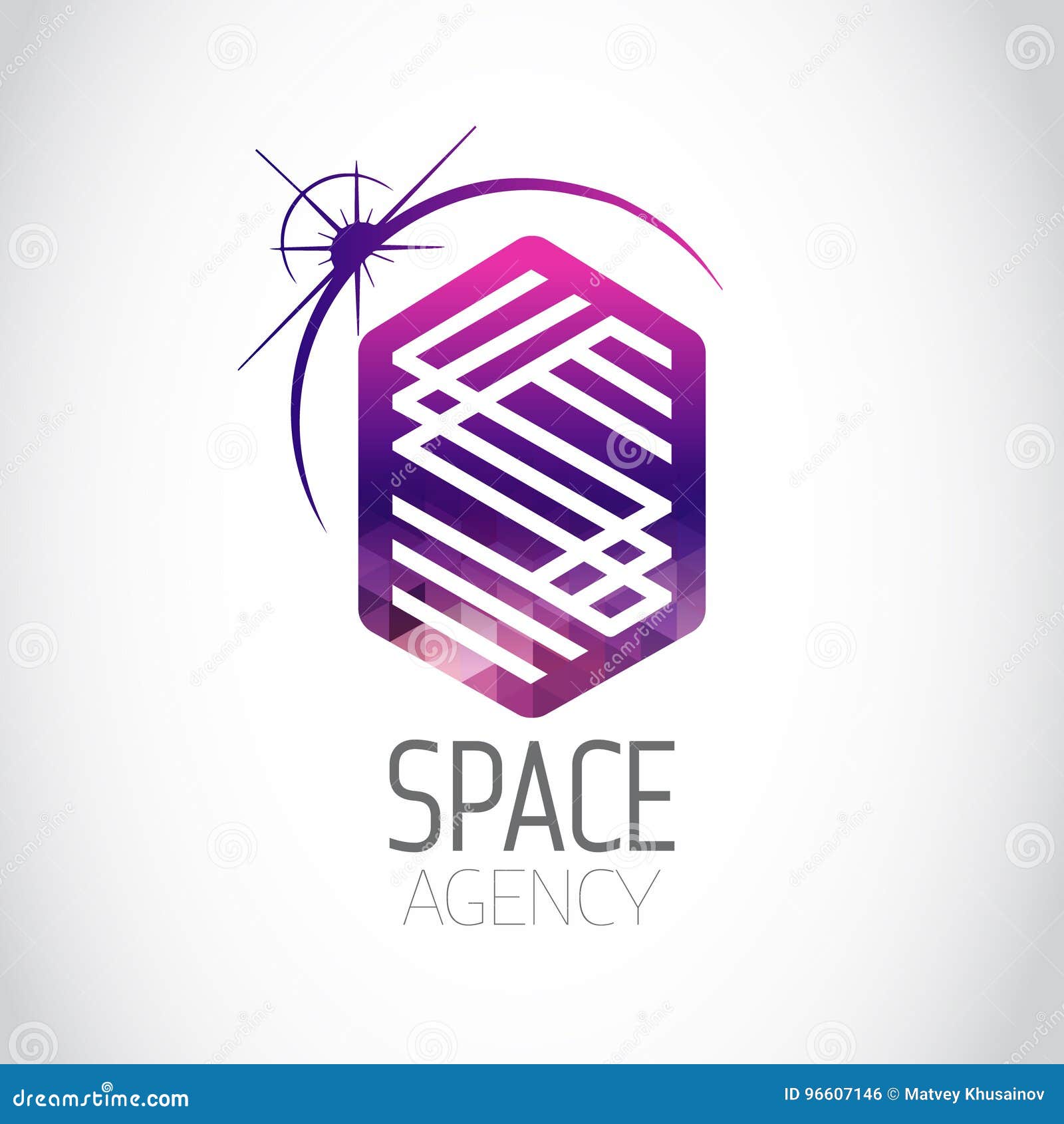 Space Agency Purple Logo stock vector. Illustration of pink - 96607146