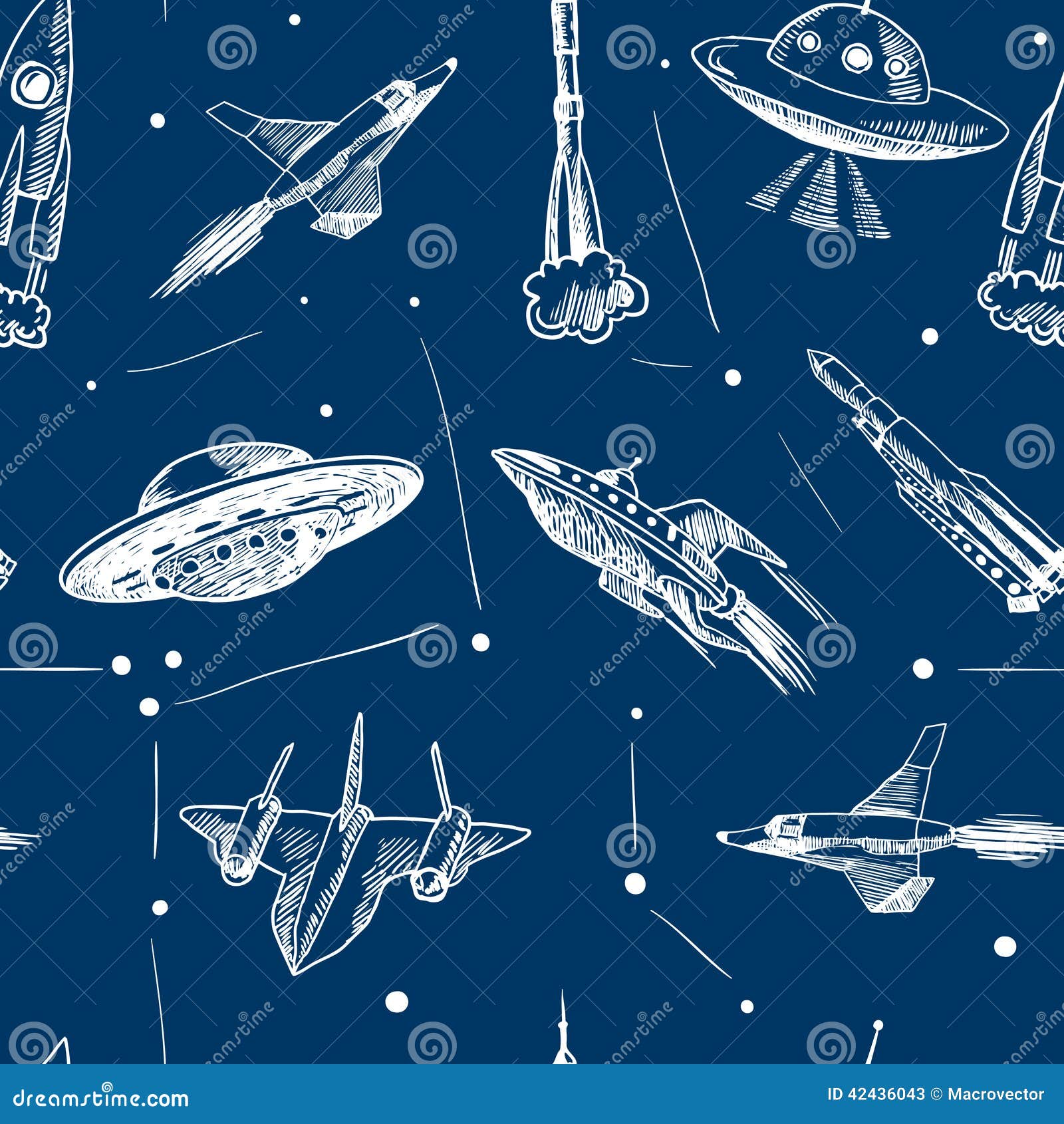 Aircraft Rocket Geometric Shapes Vector Illustration | CartoonDealer ...