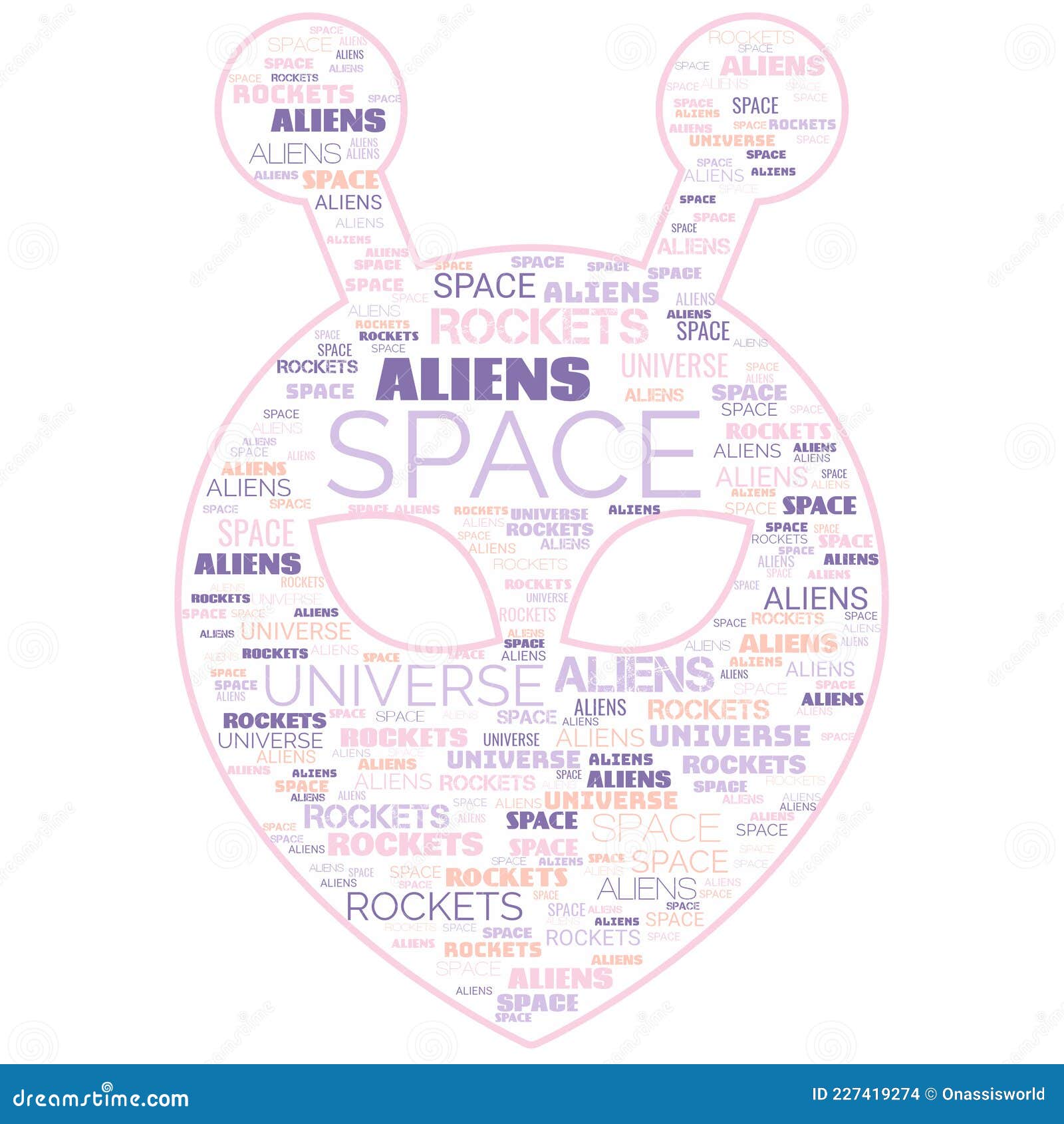 Space Aliens Universe Text Abstract Stock Illustration - Illustration ...