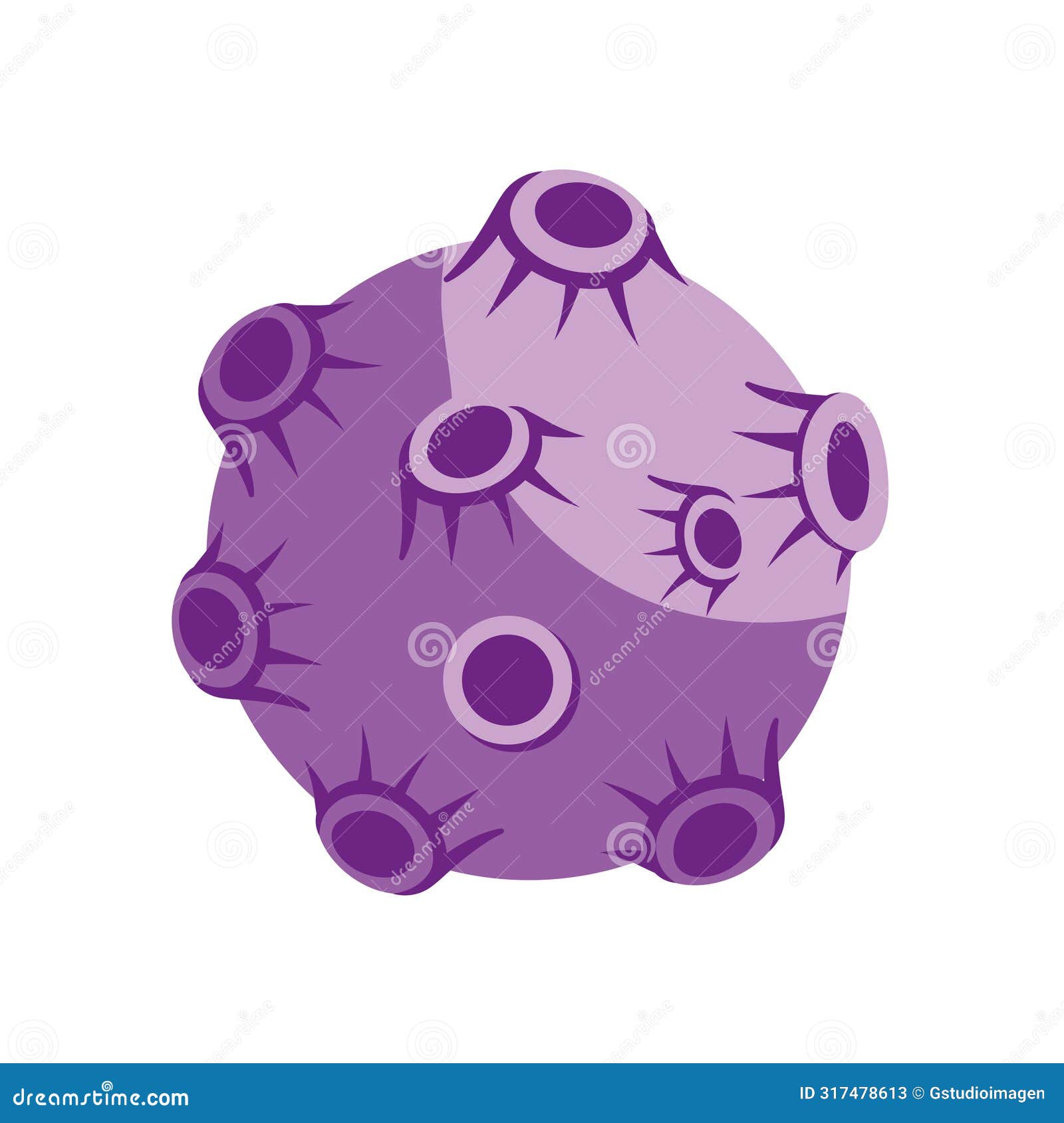 Space asteroid cartoon stock vector. Illustration of planet - 317478613