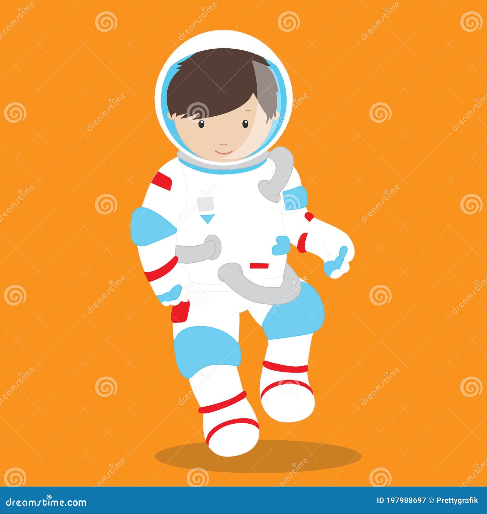 Space astronaut boy 01 stock vector. Illustration of cartoon - 197988697