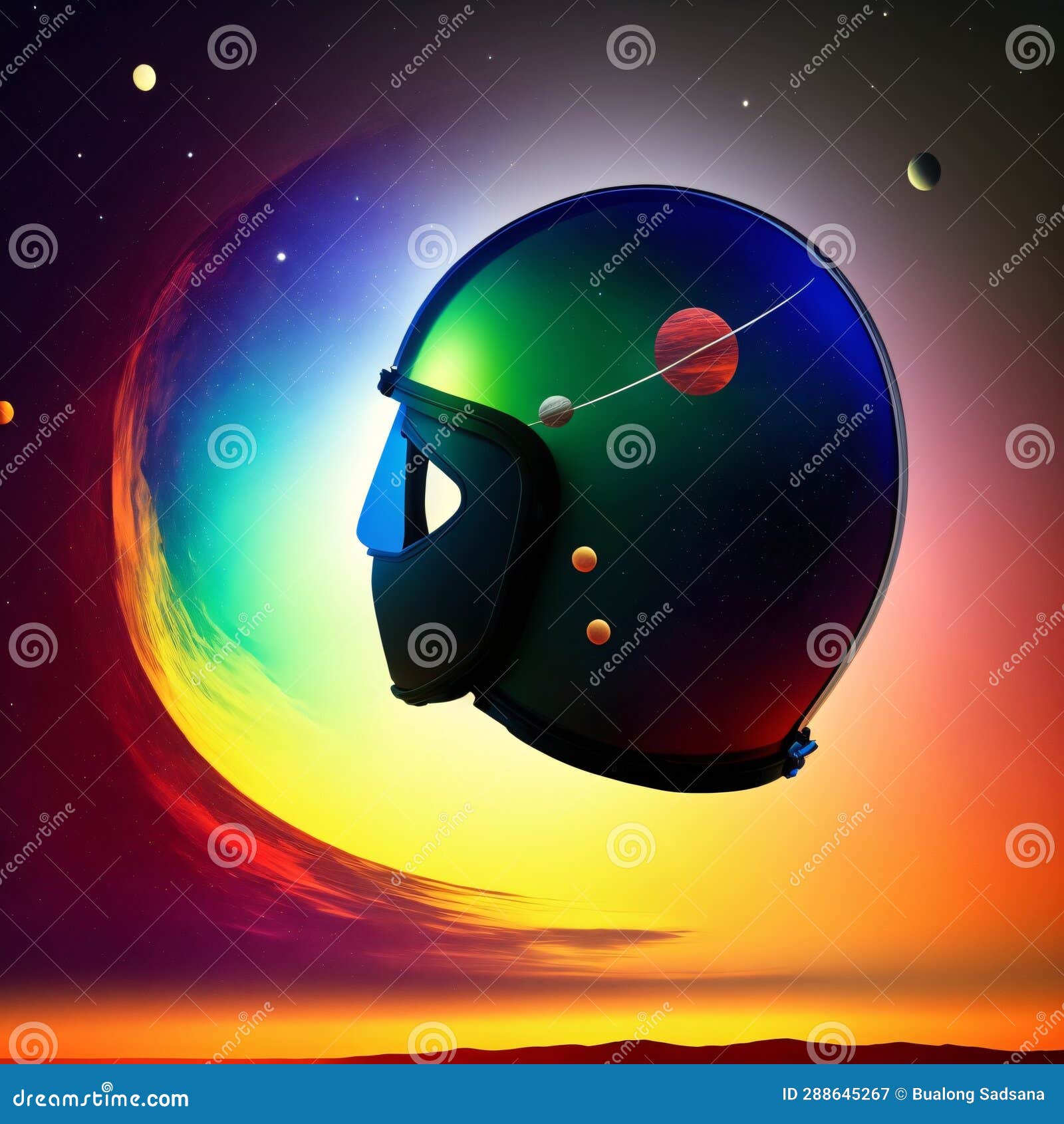 A Space Astronaut Sitting Inside a Space Rocket. Side Profile Stock ...