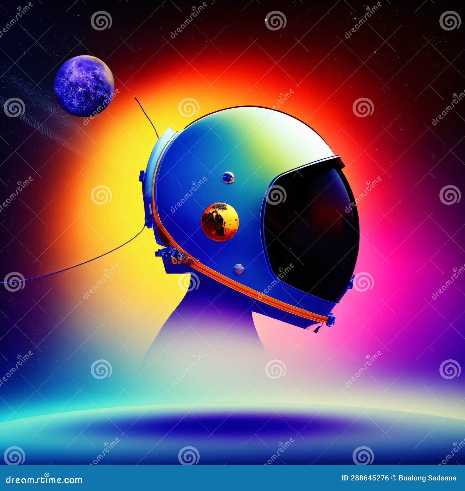 A Space Astronaut Sitting Inside a Space Rocket. Side Profile Stock ...