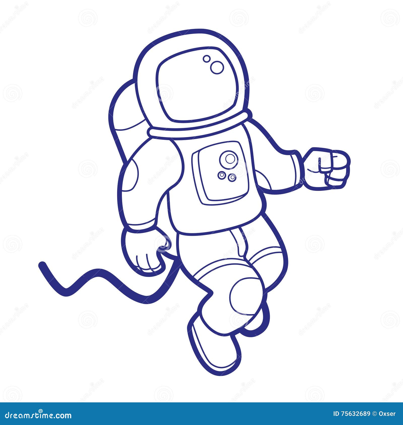 Space Astronaut stock vector. Illustration of outer, science - 75632689