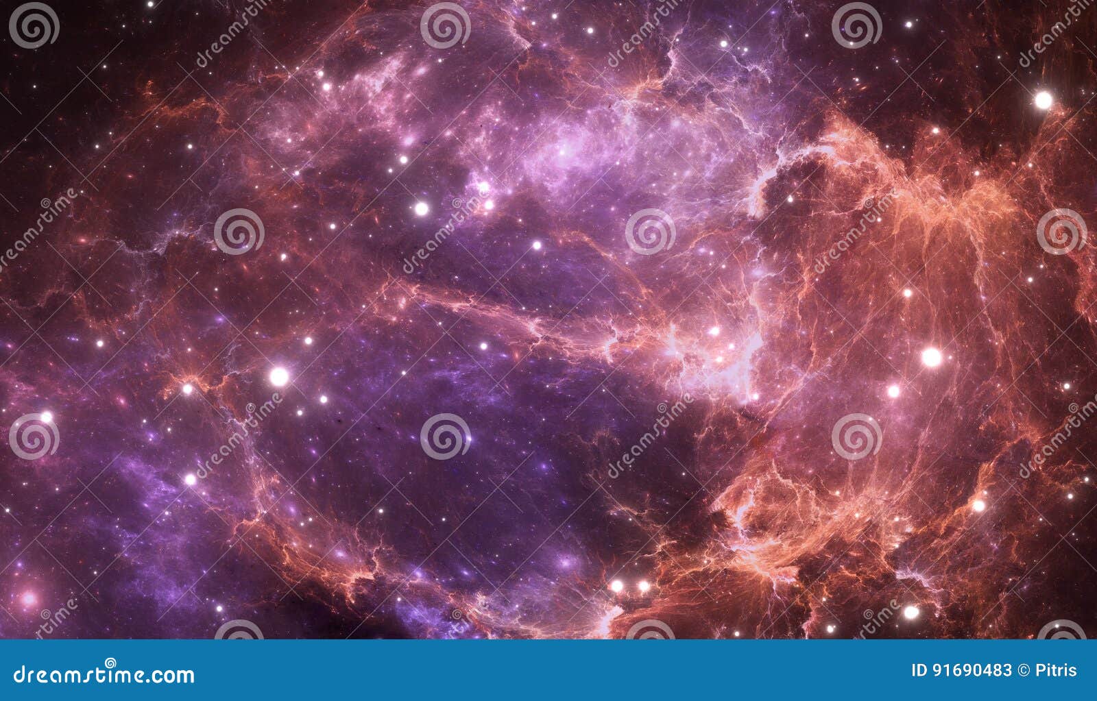 Abstract Nebula Style Background Image With A Delicate Hexagonal Grid ...