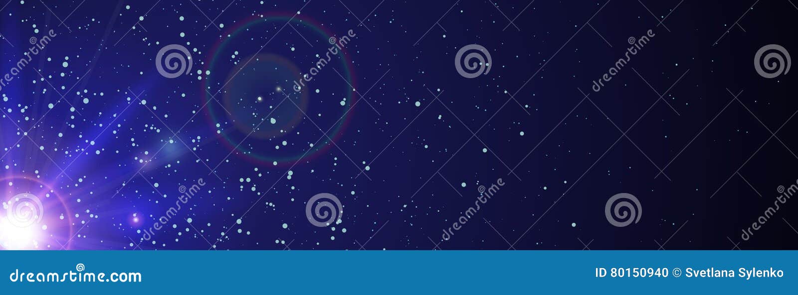 Space Background with Blue Light from Behind Stock Vector ...