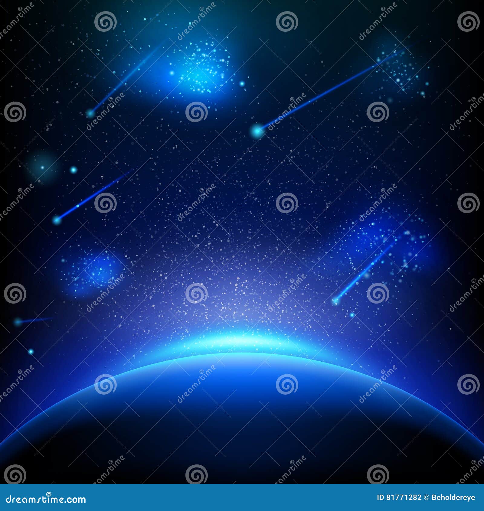 Space Background with Blue Light. EPS 10 Stock Vector - Illustration of ...