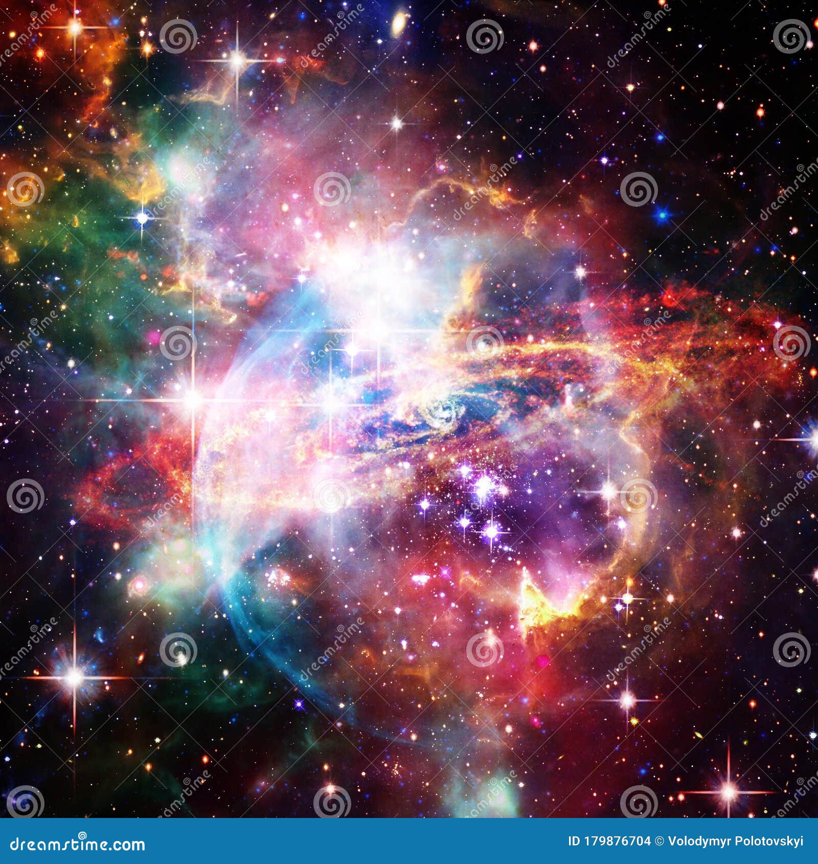 Space Background with Colorful Galaxy Cloud Nebula. the Elements of ...