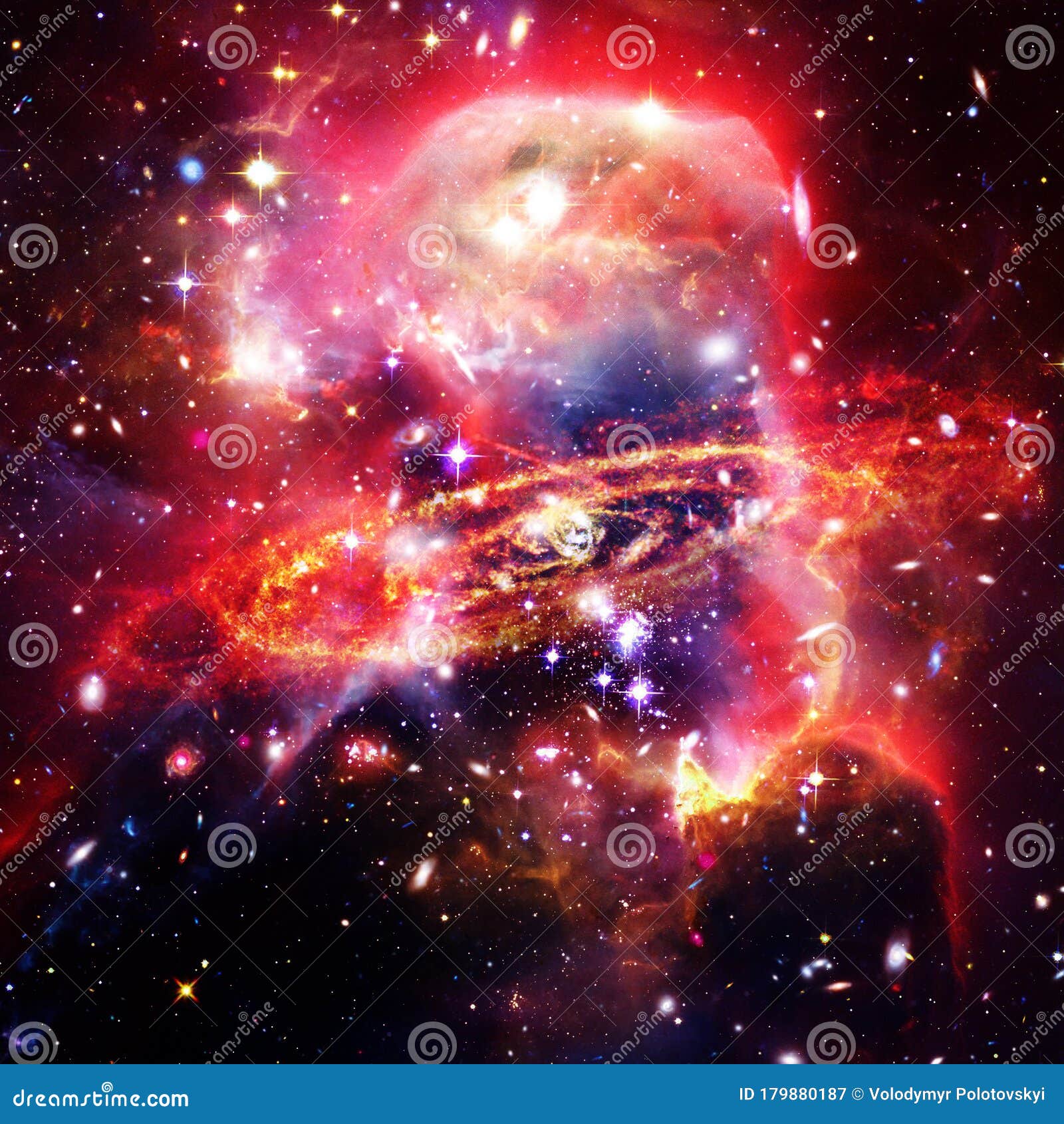 Space Background with Colorful Galaxy Cloud Nebula. the Elements of ...