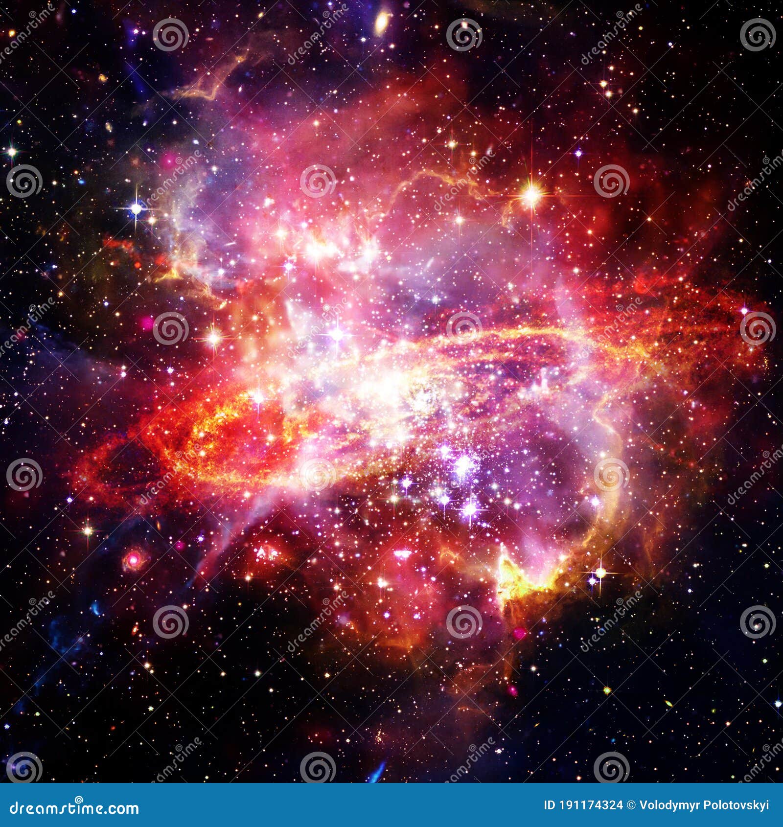 Space Background with Colorful Galaxy Cloud Nebula. the Elements of ...