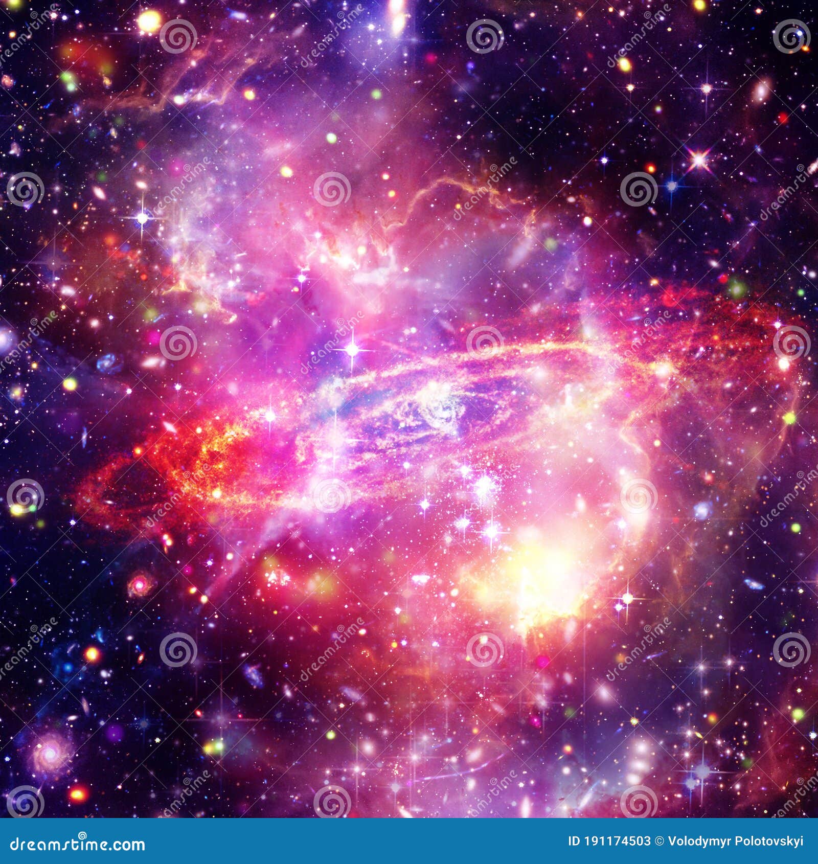 Space Background with Colorful Galaxy Cloud Nebula. the Elements of ...