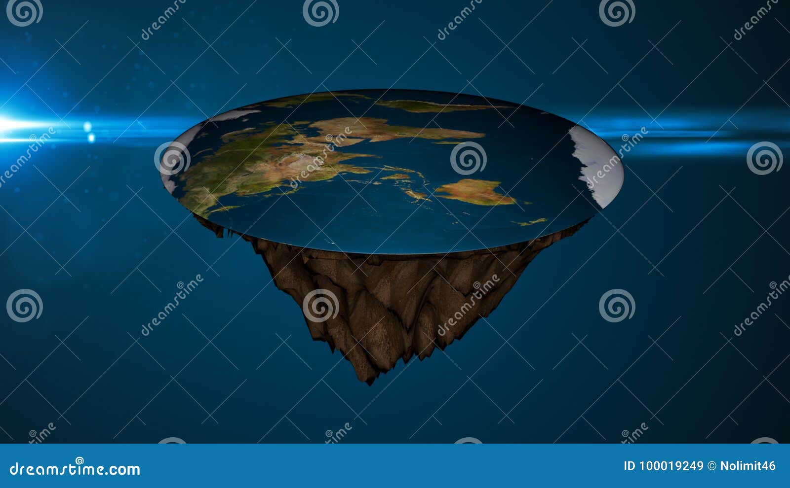 Flat Earth Vs Sphere Earth Map. Isolated Vector Illustration ...