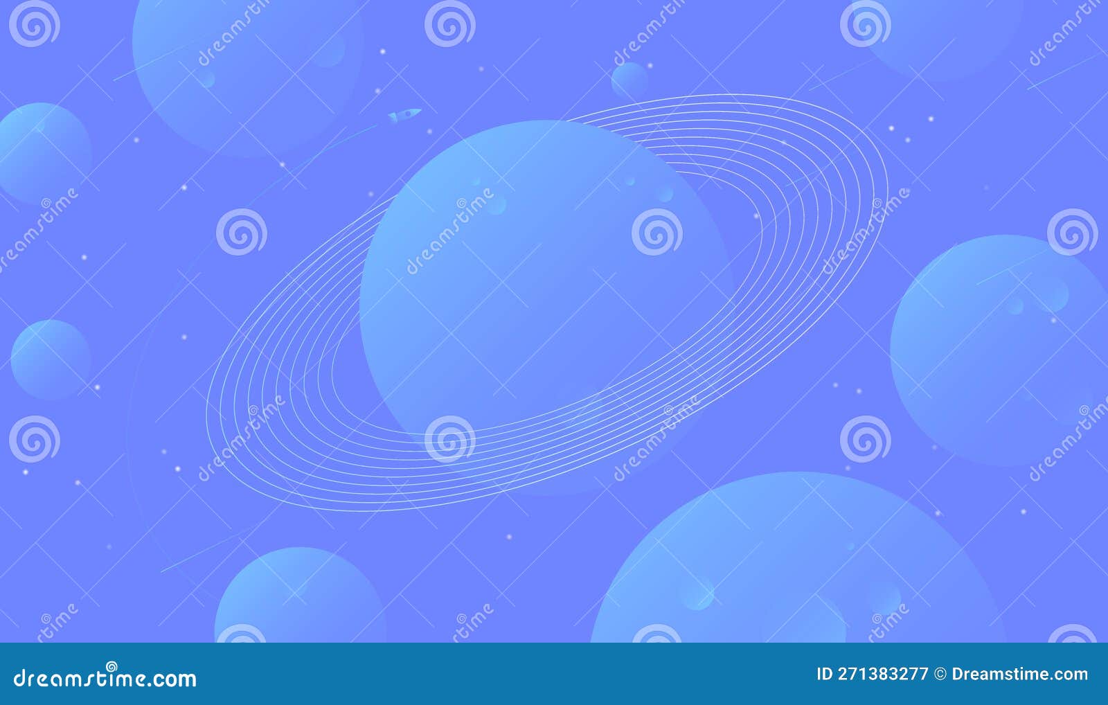 Space Background in Flat Style for Printing and Design. Vector ...