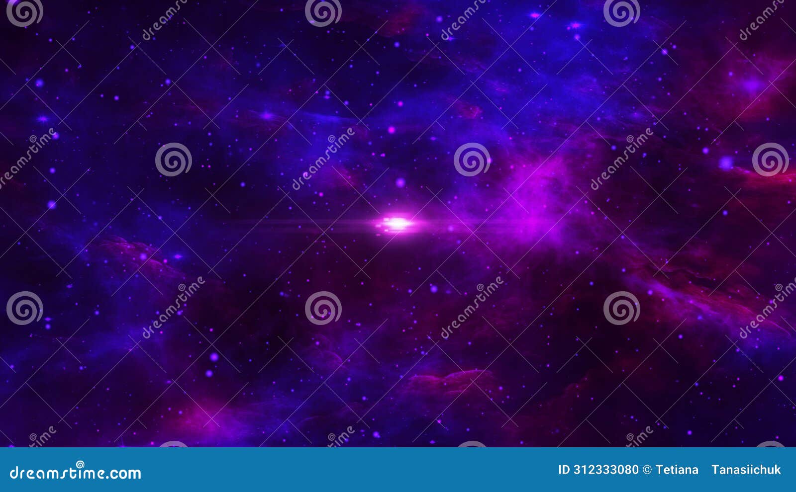 Space Background. Flight in Space with Simulation of Galaxies and ...