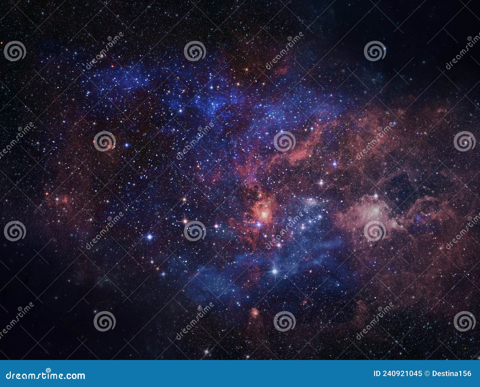 Space Background with Galaxies and Shiny Stars. 3D Illustration Stock ...